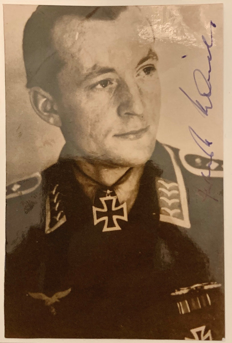 Herbert Kaiser: Knights Cross holder with Jagdgeschawader 77. Hand sig ...