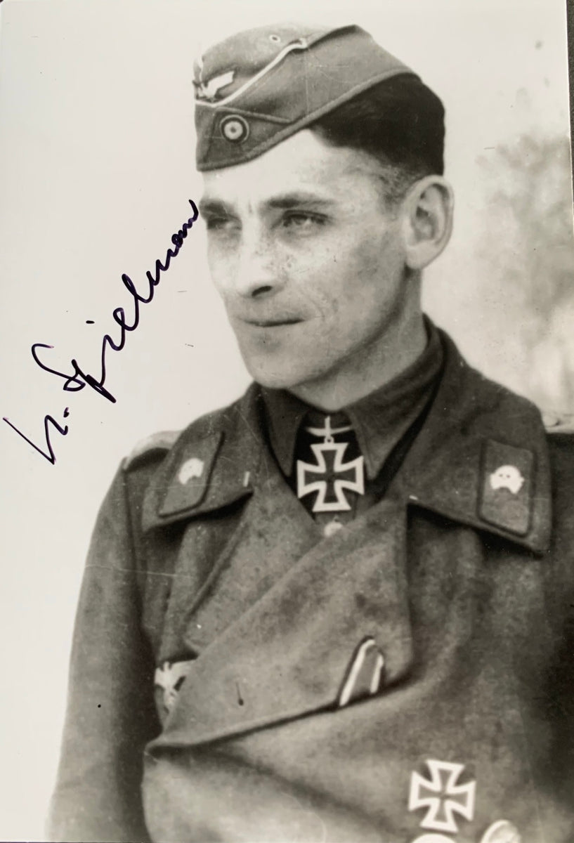 Johann Spielmann (Oakleaves): Sturmgeschütz Abteilung 197: Hand Signed ...