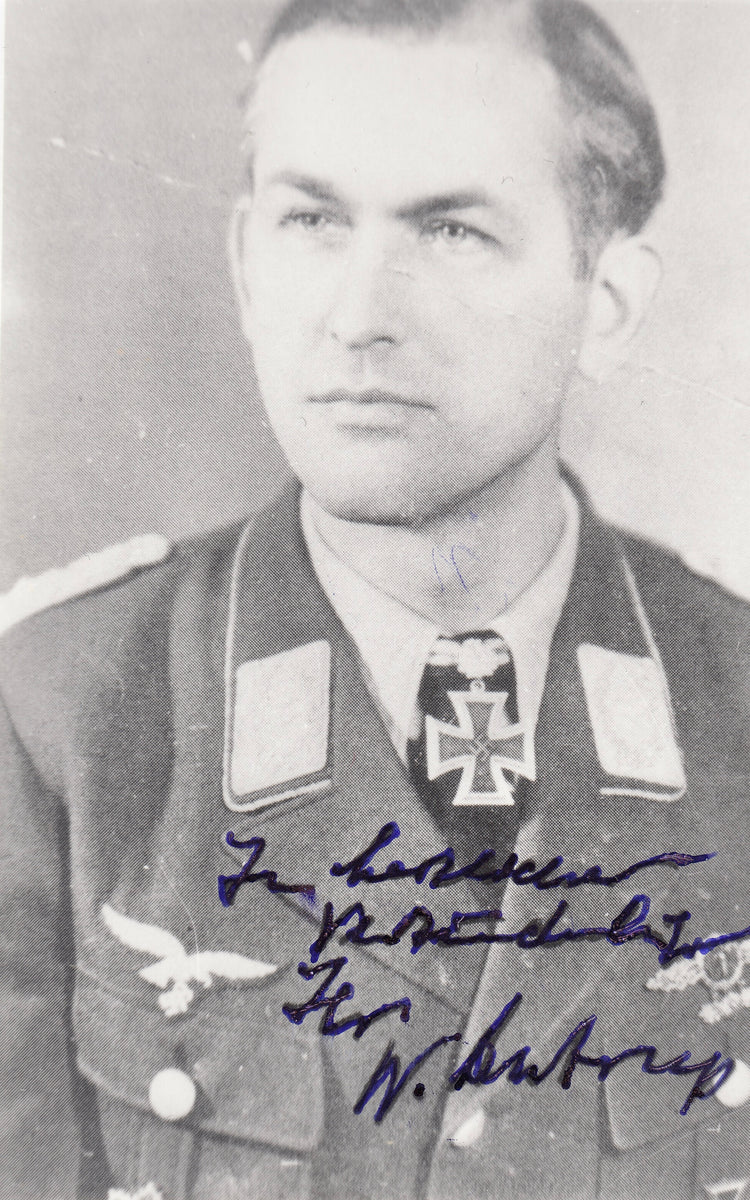 Wilhelm Antrup: Oakleaves holder with Kampfgeschwader 55. Hand signed ...